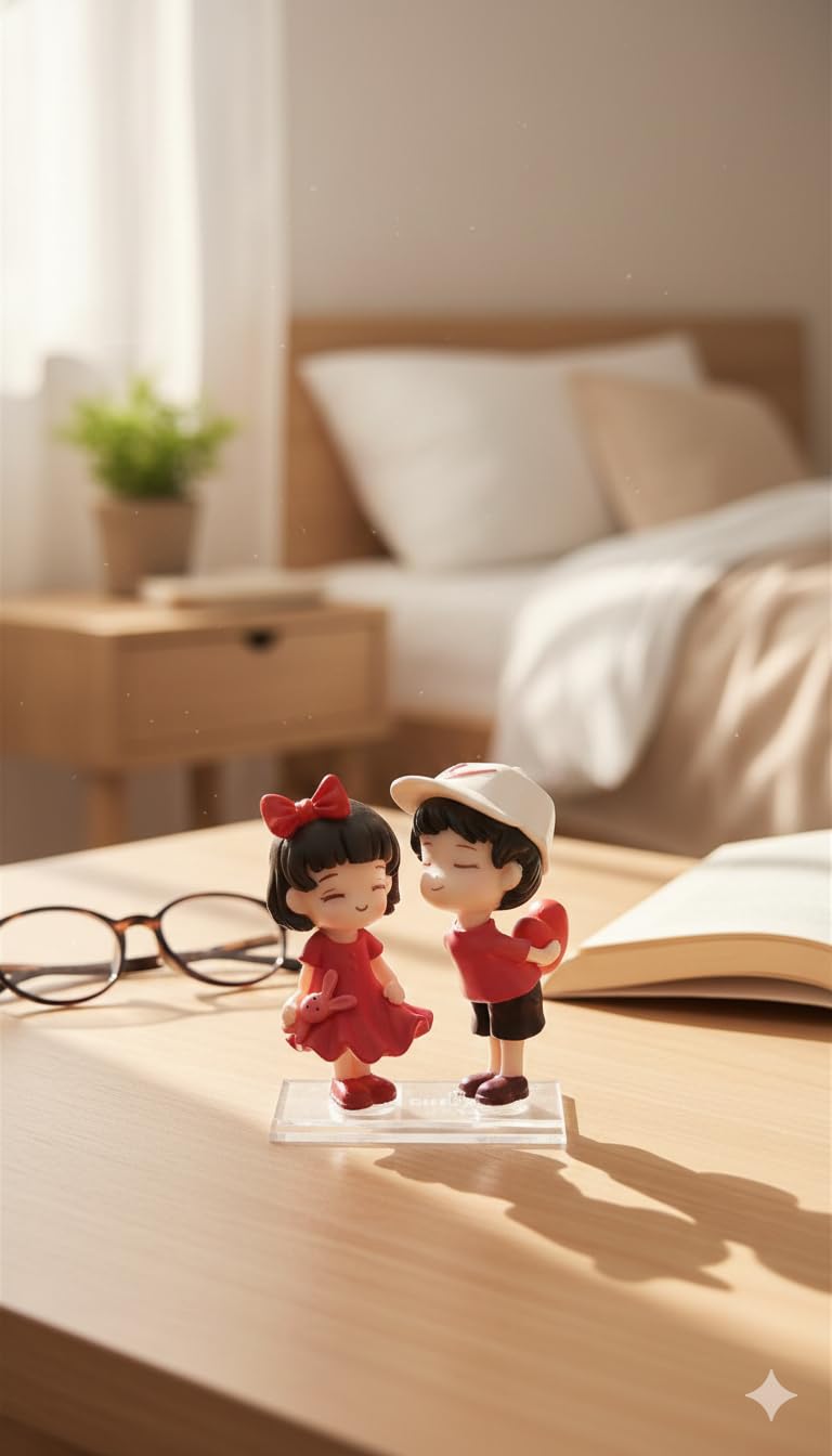 eCraftIndia Plastic Bride Kissing Groom Romantic Couple Statue Decorat ...